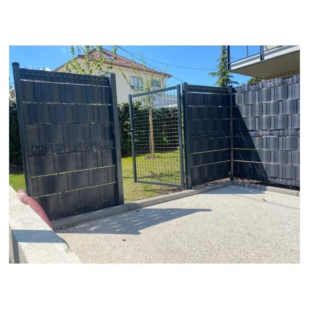 Kit occultant horizontal en PVC H100-120cm gris